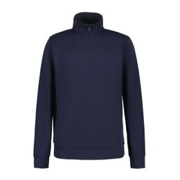 Sweatshirt Luhta "Luhta Strickjacke Dalkarby", Herren, Gr. L, dunkel blau, Sweatware, 78% Baumwolle, 22% Polyester, normal, hoch geschlossener Ausschnitt, Sweatshirts Sweatshirt