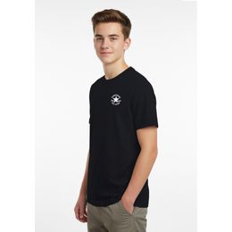 T-Shirt Converse "CNVB DISSECTED CTP EMBRO TEE", Jungen, Gr. 164/170 (176), schwarz, Obermaterial: 60% Baumwolle, 40% Polyester, Rundhals, Shirts T-Shirt, f&uuml;r Kinder, sportlicher Stil, Kurzarmdesign, Rundhalsausschnitt