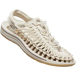 Sandale Keen "UNEEK CANVAS", Damen, Gr. 39, beige (natural canvas, birch), Textil, Schuhe Sandale