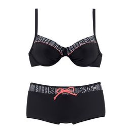 Kangaroos Set: B&uuml;gel-Bikini 'Sligh' schwarz Gr. 36 Cup C. Mit B&uuml;gel