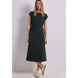 Midikleid Street One, Damen, Gr. 40, EURO-Gr&ouml;&szlig;en, deep bound gr&uuml;n, Stoff, 88% Viskose, 12% Polyamid, unifarben, comfort fit Midi, U-Boot-Ausschnitt, normaler Saum, Kleider Midikleid, in Unifarbe