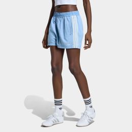 Shorts adidas originals "adidas originals SUMMER GLOW JEANS", Damen, Gr. L, N-Gr, light denim, normal, gr., Obermaterial: 100% Baumwolle, Hosen Shorts
