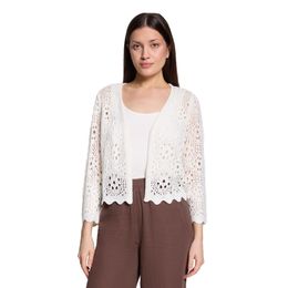 Strickjacke Betty Barclay "Damen mit 3/4 Arm", Damen, Gr. 36, rohwei&szlig;, Strick, Obermaterial: 90% Polyacryl, 5% Polyester, 5% Polyester, gerade normal, V-Ausschnitt, Strickjacken Strickjacke