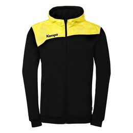 Trachtenjanker Kempa "Trainingsjacke Athletics 29 Kids", Jungen, Gr. 128, schwarz (schwarz, limonengelb), Obermaterial: 100% Polyester Pol. recyc.., Jacken