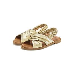 Lascana Sandale 'Sandalette, Sommerschuh, offener Schuh, Pantolette' goldfarben Gr. 40 f&uuml;r Damen
