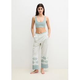 Marc O'Polo 7/8-Hose MARC O'POLO "Mix N Match Cotton", Damen, Gr. XL (46), N-Gr, gray mist print, Jersey, Obermaterial: 100% Baumwolle, bequem lang, Hosen 7/8-Hose, aus leichtem Jersey, Regular Fit, mit seitlichen Eingrifftaschen
