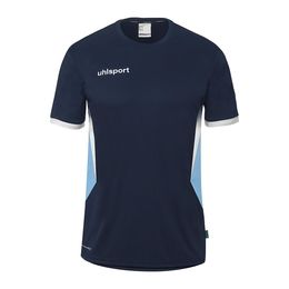 Trainingsshirt Uhlsport "Trainings-T-Shirt Equipe 29 Kids", M&auml;dchen, Gr. 128, blau (marine, skyblau, wei&szlig;), Obermaterial: 100% Polyester Pol. recyc.., Shirts