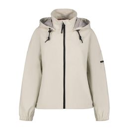 Outdoorjacke Icepeak "Icepeak Softshell jacke Adriam", Damen, Gr. 34, beige (puder), Stoff, 100% Polyester, normal, Jacken Outdoorjacke