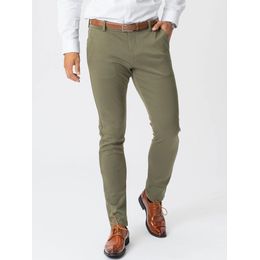 Chinohose TEESHOPPEN "TEESHOPPEN Trouser The Original Performance", Herren, Gr. 28x32, L&auml;nge 32, olive, Obermaterial: 75% Polyester, 22% Viskose, 3% Elasthan, Hosen Chinohose