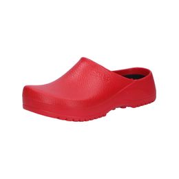 Clog Birkenstock "Super-Birki", Damen, Gr. 37, rot, Obermaterial: 100% Polyurethan PU., Schuhe Clog