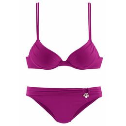 s.Oliver Set: Push-Up-Bikini 'Tonia' pink Gr. 34 Cup A. Mit Zierperlen. Mit B&uuml;gel