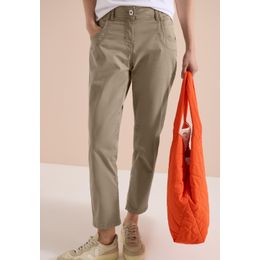 Stoffhose Cecil, Damen, Gr. 25, L&auml;nge 26, smoky taupe, Web, 96% Baumwolle, 4% Elasthan, unifarben, comfort fit 7/8-L&auml;nge, Hosen Stoffhose, aus Baumwolle mit Stretchanteil