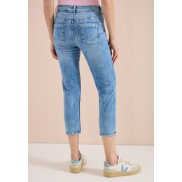Slim-fit-Jeans Cecil, Damen, Gr. 26, L&auml;nge 24, light blau washed, Jeans, 78% Baumwolle, 20% Polyester, 2% Elasthan, unifarben, 3/4-L&auml;nge, Jeans Slim-fit-Jeans, High Waist