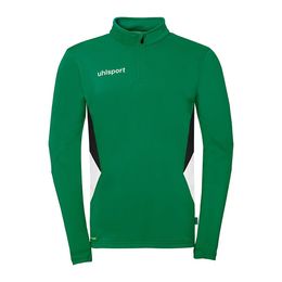 Trainingspullover Uhlsport "1/4 ZIP TOP Equipe 29 Kids", Jungen, Gr. 116, gr&uuml;n (lagune, wei&szlig;, schwarz), Obermaterial: 100% Polyester Pol. recyc.., Pullover