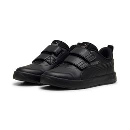 Sneaker Puma "COURTFLEX V3 V PS", M&auml;dchen, Gr. 29, Puma schwarz, Puma schwarz, cast iron, Synthetik, Schuhe Sneaker, f&uuml;r vielseitige Aktivit&auml;ten, mit Textil-Innenfutter