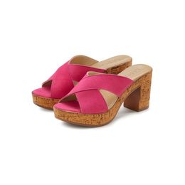 Lascana Pantolette 'Sommerschuh, offener Schuh, Sandalette, Mule,' pink Gr. 38 f&uuml;r Damen