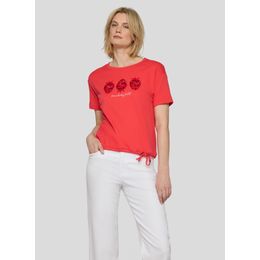 Print-Shirt Rabe "T-Shirt", Damen, Gr. 44, koralle, 100%Baumwolle, unifarben, gerade, Shirts