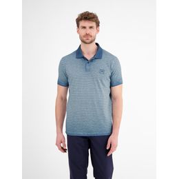 Poloshirt Lerros, Herren, Gr. M, blau (crispy blau), Obermaterial: 100% Baumwolle, gestreift, regular fit taillenbedeckt, Shirts, mit Logo Stickerei