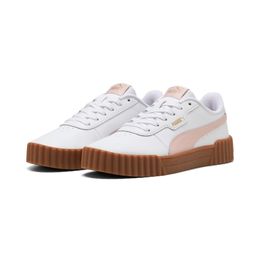 Sneaker Puma "CARINA 3.0", Damen, Gr. 37, Puma wei&szlig;, mauve mist, Leder, unifarben, Schuhe Sneaker, f&uuml;r sportliche Looks, aus Leder, mit weichem Textilfutter, Topseller