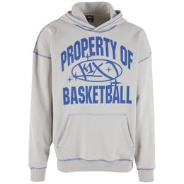 Kapuzensweatshirt K1x "K1x K1x Property Hoodie Contrast Seams", Herren, Gr. L, grau, 65% Baumwolle, 35% Polyester, bedruckt, Sweatshirts