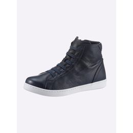Stiefelette Andrea Conti, Damen, Gr. 36, blau (marine), Leder, Schuhe Stiefelette