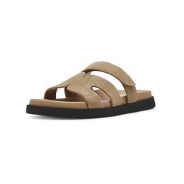 Pantolette Steve Madden "Steve Madden Pantoletten Veloursleder", Damen, Gr. 37, sand, Veloursleder, Schuhe Pantolette