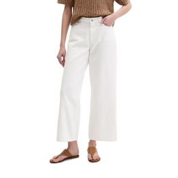Marc O'Polo Weite Jeans MARC O'POLO "aus Organic-Cotton-Lyocell-Mix", Damen, Gr. 30, L&auml;nge 34, wei&szlig;, Obermaterial: 50% Lyocell, 50% Baumwolle, unifarben, loose fit kn&ouml;chelfrei, Jeans