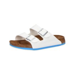 Sandale Birkenstock "Arizona SL", Herren, Gr. 43, rot (wei&szlig;, blau), Obermaterial: 50% Rindsleder Leather cow. 50% Lammleder LEL., Schuhe Sandale