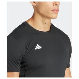Laufshirt Adidas PERFORMANCE "ADIZERO ESSENTIALS RUNNING", Herren, Gr. 3XL, schwarz, Obermaterial: 100% Polyester, normal, Rundhals, Shirts Laufshirt