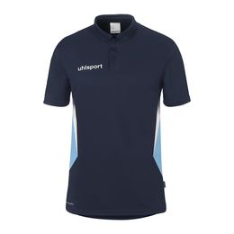 Poloshirt Uhlsport "POLO SHIRT Equipe 29 Kids", M&auml;dchen, Gr. 140, blau (marine, skyblau, wei&szlig;), Obermaterial: 100% Polyester Pol. recyc.., Shirts