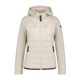 Outdoorjacke Icepeak "Icepeak Midlayer Ashburn", Damen, Gr. XXL, beige (off, wei&szlig;), Stoff, 79% Polyester, 16% Viscose, 5% Elasthan, normal, Jacken Outdoorjacke