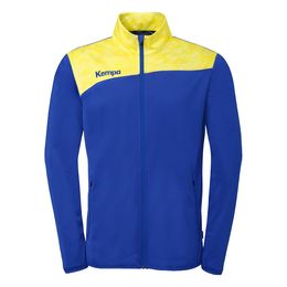 Trachtenjanker Kempa "Trainingsjacke Athletics 29 Poly Kids", Jungen, Gr. 116, blau (royal, limonengelb), Obermaterial: 100% Polyester Pol. recyc.., Jacken