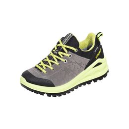 Wanderschuh Grisport "Schn&uuml;rschuh", Kinder, Gr. 29, grau (grau, lime), Obermaterial: 100% Rindnubukleder CNU., Schuhe Wanderschuh