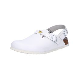 Pantolette Birkenstock "Tokio ESD", Damen, Gr. 42, wei&szlig;, Obermaterial: 100% Rindsleder Leather cow., Schuhe Pantolette