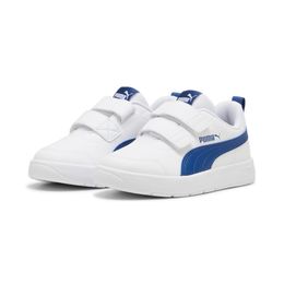 Sneaker Puma "COURTFLEX V3 V PS", M&auml;dchen, Gr. 28, Puma wei&szlig;, clyde royal, Synthetik, Schuhe Sneaker, f&uuml;r vielseitige Aktivit&auml;ten, mit Textil-Innenfutter