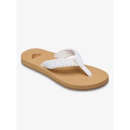 Zehentrenner Roxy "PORTO IV", Damen, Gr. 36, natural 1, Synthetik, Textil, Schuhe Zehentrenner