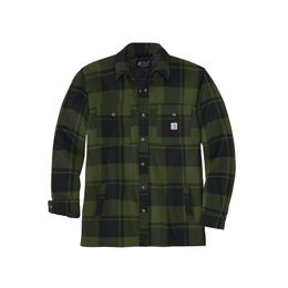 Flanellhemd Carhartt "Flanell", Herren, Gr. L, US, gr&uuml;n (gr&uuml;n, schwarz), Obermaterial: 100% Baumwolle CO., Hemden