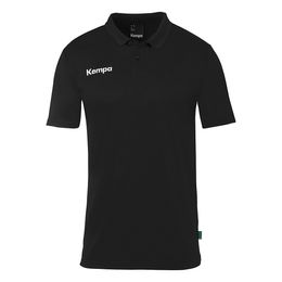 Poloshirt Kempa "POLO SHIRT Poly Kids", M&auml;dchen, Gr. 128, schwarz, Obermaterial: 100% Polyester Pol. recyc.., Shirts