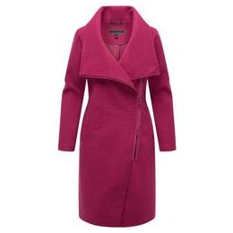Kurzmantel Navahoo "Samtrose 14", Damen, Gr. XXXL(46), lila (beere), Obermaterial: 90% Polyester, 10% Viskose. Innenfutter: 100% Polyester. &Auml;rmelfutter: 100% Polyester, figurumspielend knieumspielend, asymmetrischer Ausschnitt, &Auml;rmel ohne &Auml;rmelschlitz normaler Saum, M&auml;ntel Kurzmantel, Mantel in Woll-Optik mit asymmetrischem Rei&szlig;verschluss
