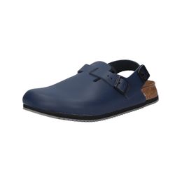 Pantolette Birkenstock "Tokio", Damen, Gr. 44, blau, Obermaterial: 100% Rindsleder Leather cow., Schuhe Pantolette