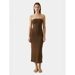 Jerseykleid ITS MAY "ITS MAY Dress Isabella", Damen, Gr. M/L, braun, Obermaterial: 95% Polyester, 5% Elasthan, Kleider Jerseykleid