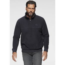 MAN'S WORLD Fleecepullover MAN'S WORLD, Herren, Gr. M (48/50), blau (marine), Obermaterial: 100% Polyester, normal, Rippb&uuml;ndchen, Sweatshirts Fleecepullover, f&uuml;r die &Uuml;bergangszeit aus Fleece, schnelltrocknend