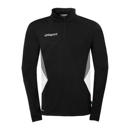 Trainingspullover Uhlsport "1/4 ZIP TOP Equipe 29 Kids", Jungen, Gr. 152, schwarz (schwarz, wei&szlig;, steingrau), Obermaterial: 100% Polyester Pol. recyc.., Pullover