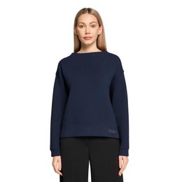 Sweatshirt Betty Barclay "Damen mit Stehkragen", Damen, Gr. 36, dunkelblau, Steppware, Obermaterial: 54% Viskose, 40% Polyester, 6% Elasthan, gerade h&uuml;ftlang, Sweatshirts Sweatshirt