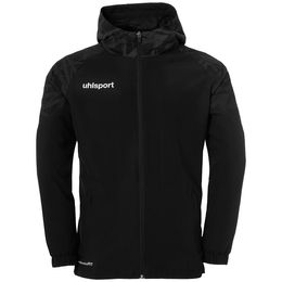 Trainingsjacke Uhlsport "Kapuzenjacke GOAL 25 EVO WOVEN HOOD JACKET", Herren, Gr. M, schwarz (schwarz, anthra), Obermaterial: 88% Polyester Pol. recyc.. 12% Elasthan EL., Jacken Trainingsjacke