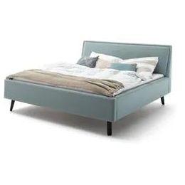 Meise M&ouml;bel Polsterbett MEISE.M&Ouml;BEL "Frieda", blau (eisblau), B:156cm H:105cm L:224cm, Betten, Polsterbett, wahlweise mit Lattenrost und Bettkasten