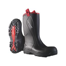 Gummistiefel Dunlop "Purofort+ Rugged full safety", Damen, Gr. 39, schwarz, Obermaterial: 100% Textilmaterial TEXMAT., Schuhe Gummistiefel