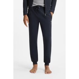 Sweathose BOSS "Mix&Match Pants", Herren, Gr. L (52), N-Gr, blau (schwarz_blau_403), Sweatware, Obermaterial: 95% Baumwolle, 5% Elasthan, unifarben, Basic kn&ouml;chellang, Hosen Sweathose, mit BOSS Aufdruck auf dem Kordelzug