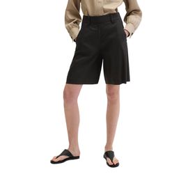 Marc O'Polo Shorts MARC O'POLO "aus Viskose-Leinen-Stretch", Damen, Gr. 32, Normalgr&ouml;&szlig;en, schwarz, Obermaterial: 53% Leinen, 45% Viskose, 2% Elasthan, unifarben, loose fit kurz, Hosen Shorts