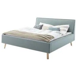 Meise M&ouml;bel Polsterbett MEISE.M&Ouml;BEL "Frieda", blau (eisblau), B:176cm H:105cm L:224cm, Betten, Polsterbett, wahlweise mit Lattenrost und Bettkasten
